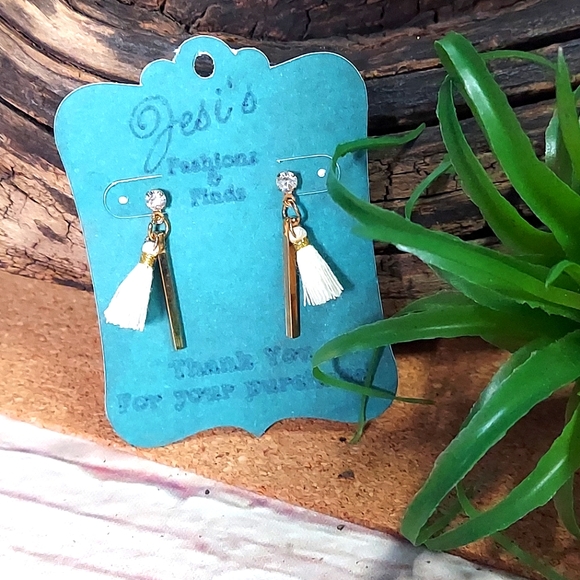Jesi's Fashionz | Jewelry | E2566 Minimalist Gold Bar Tassel Drop Earrings | Poshmark